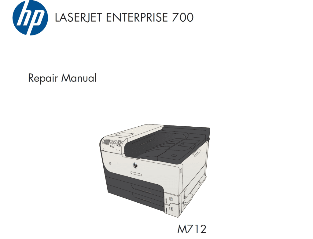 惠普 M712n M712dn M712xh 黑白激光打印机英文维修手册